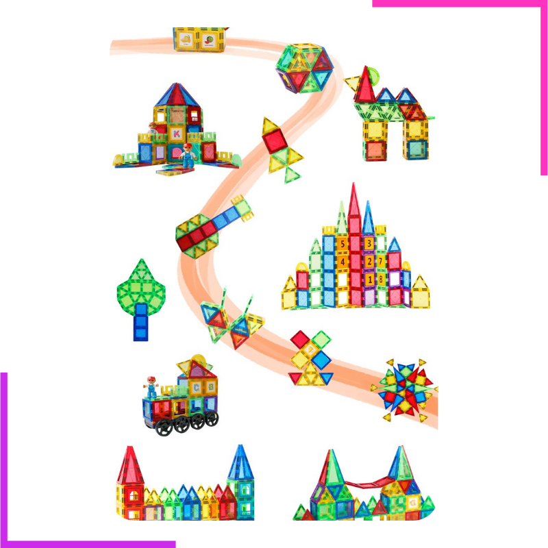 Tuiles Magnétiques De Construction 103 Pièces| Bogui Store