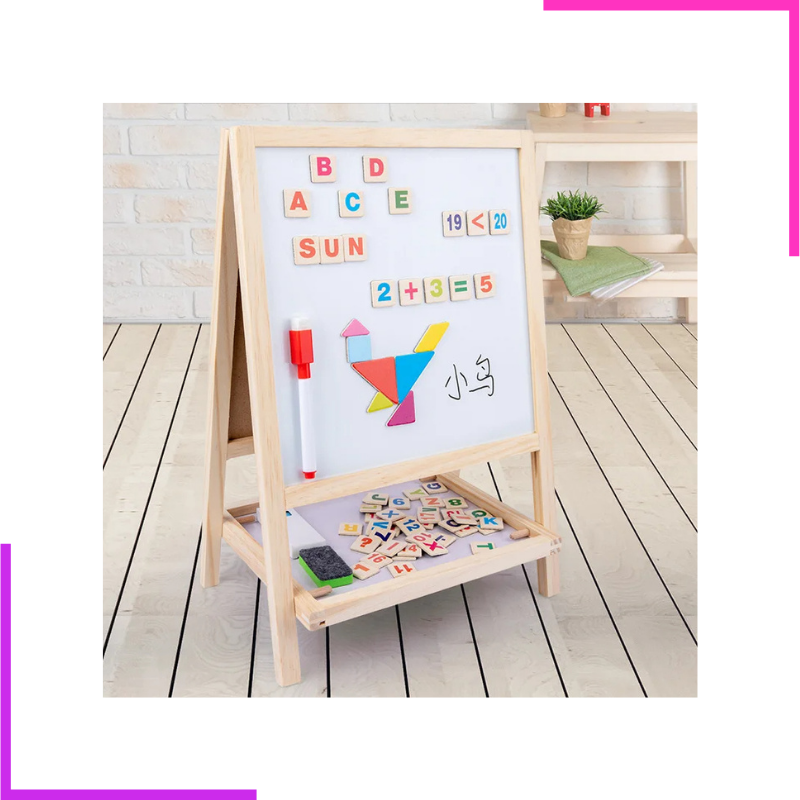 Tableau Chevalet double face en bois-| Bogui Store