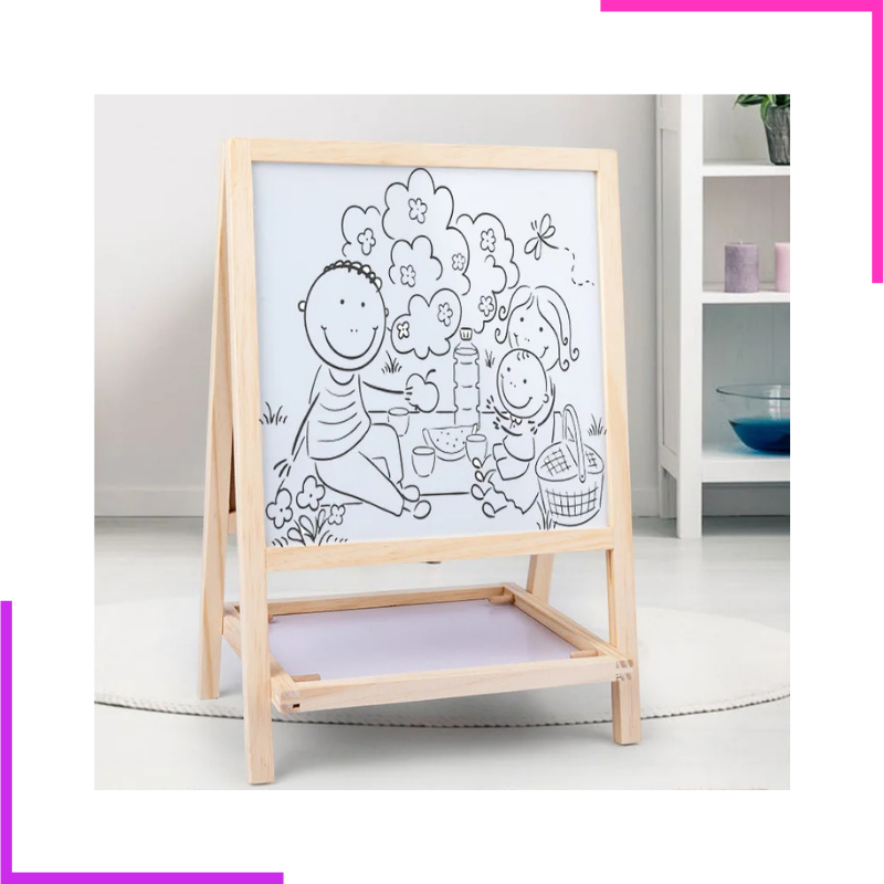 Tableau Chevalet double face en bois-| Bogui Store